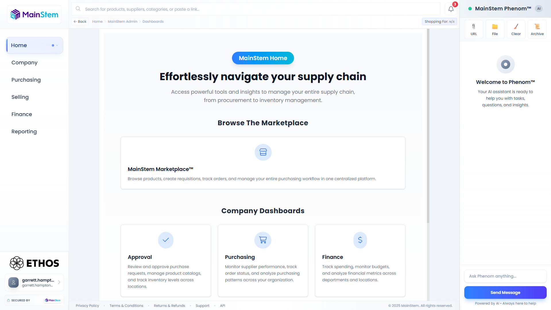 MainStem - Enterprise Supply Chain & Procurement Platform